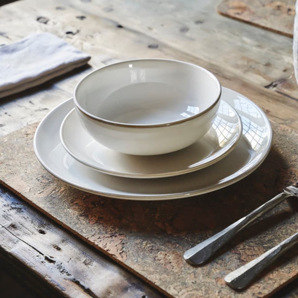 Cooks Professional 12pc Nordic Stoneware Dinnerware Set 4 Person Plate ...