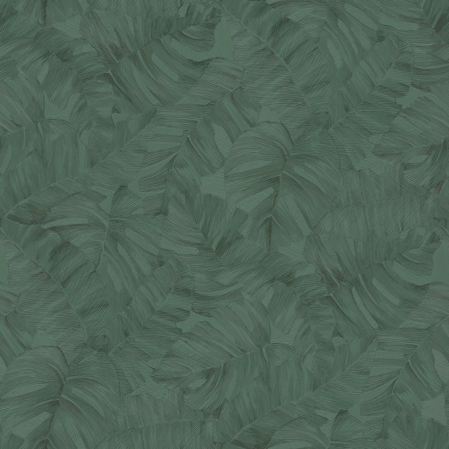 Grandeco Vanavara Monstera Leaf Textured Wallpaper, Green | Green ...