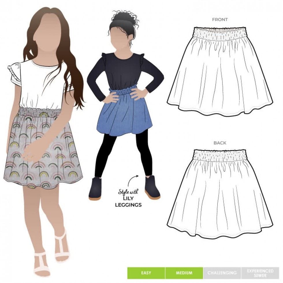 Style Arc Kids Ruth Skirt Paper Sewing Pattern – Children’s Skirt, Ages ...