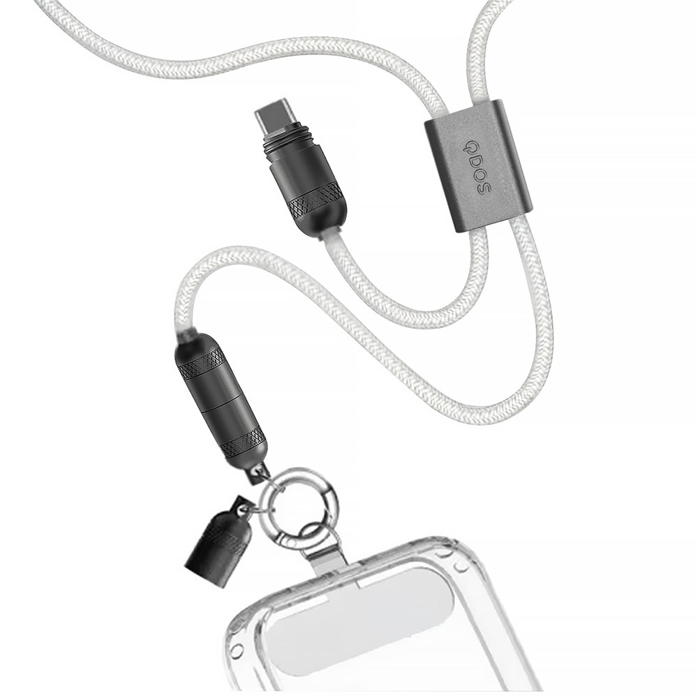 QDOS PowerLoop USB-C Cable/Lanyard White - Tesco Groceries