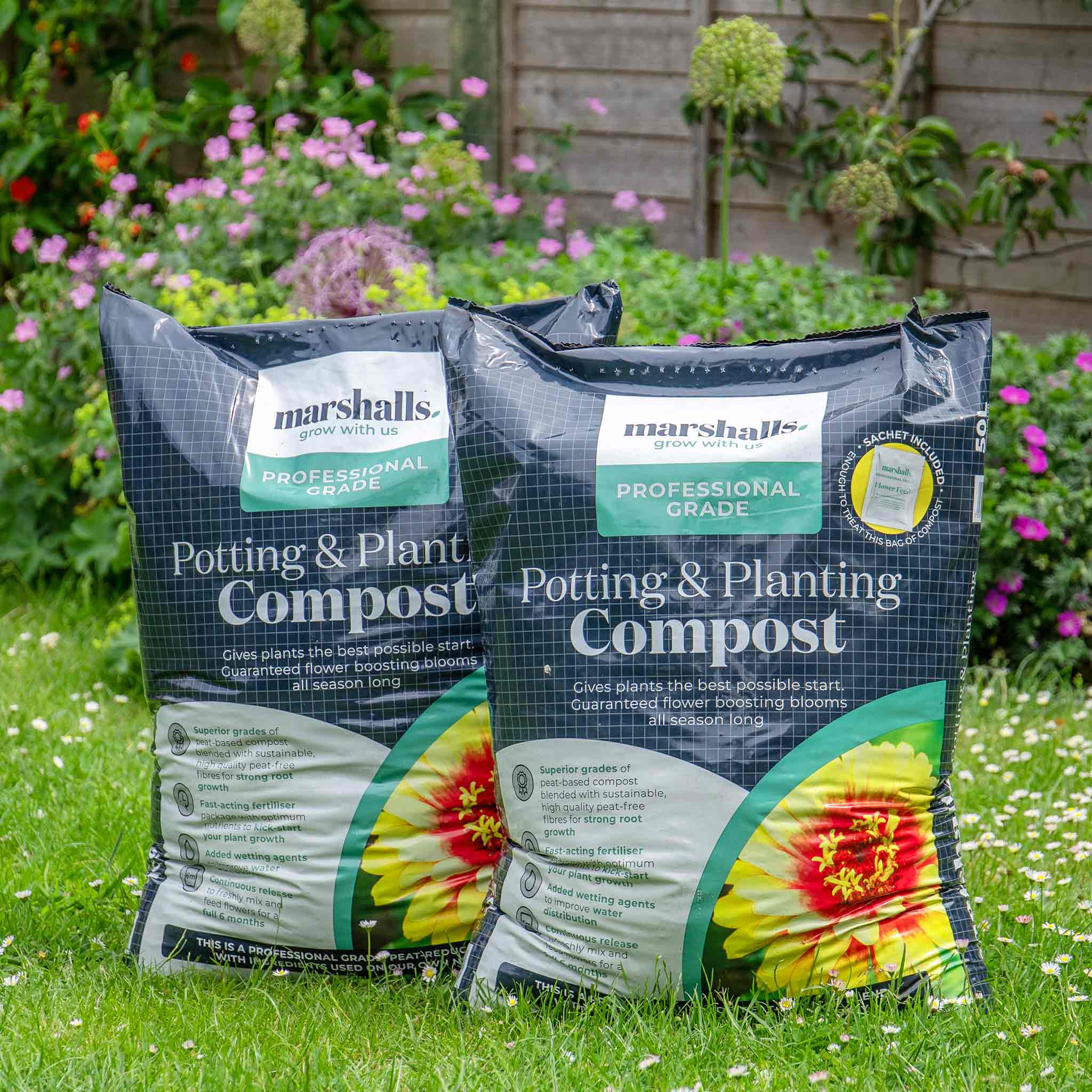 Marshalls Garden Potting and Planting Compost with Feed 50L, Peat ...