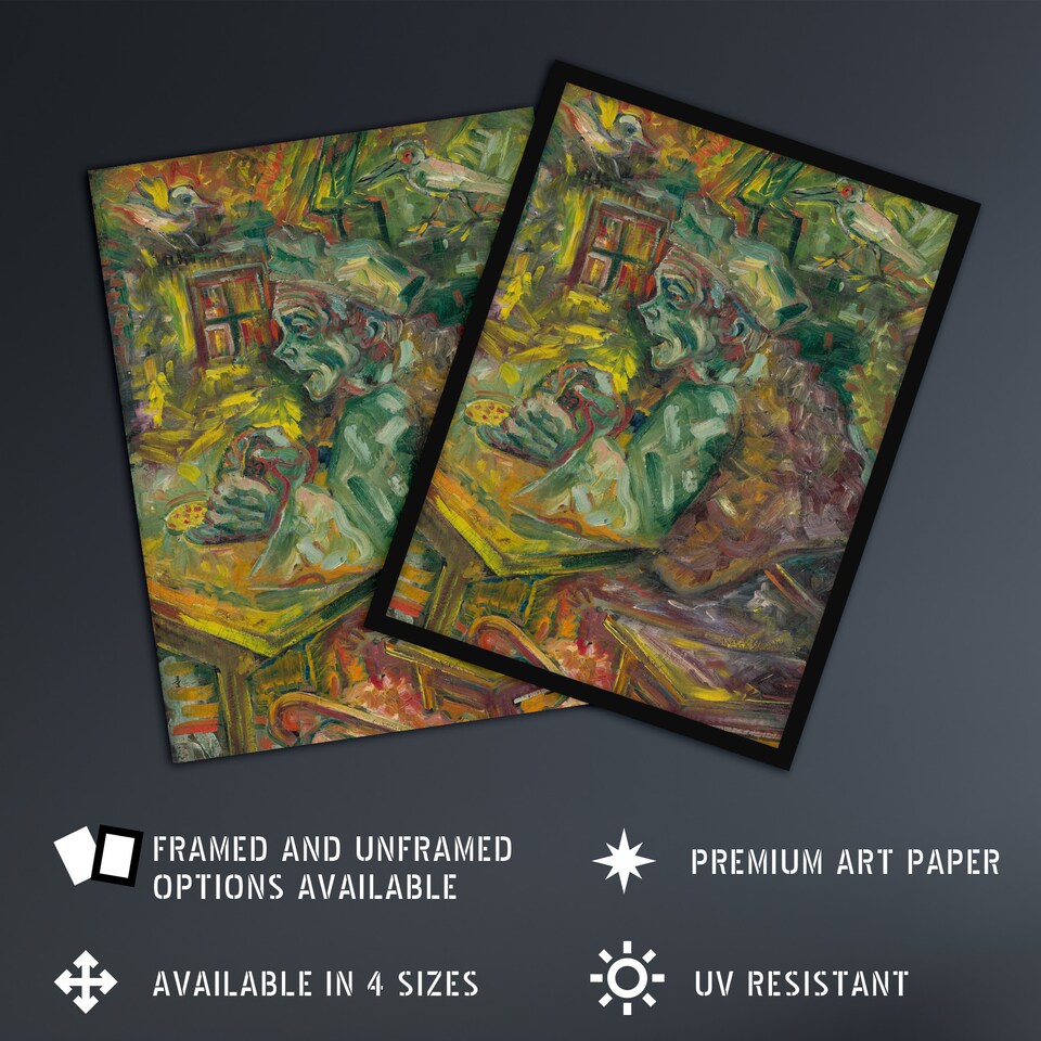 At the Table Bold Colourful Kubincan Wall Art Poster Print - Tesco ...