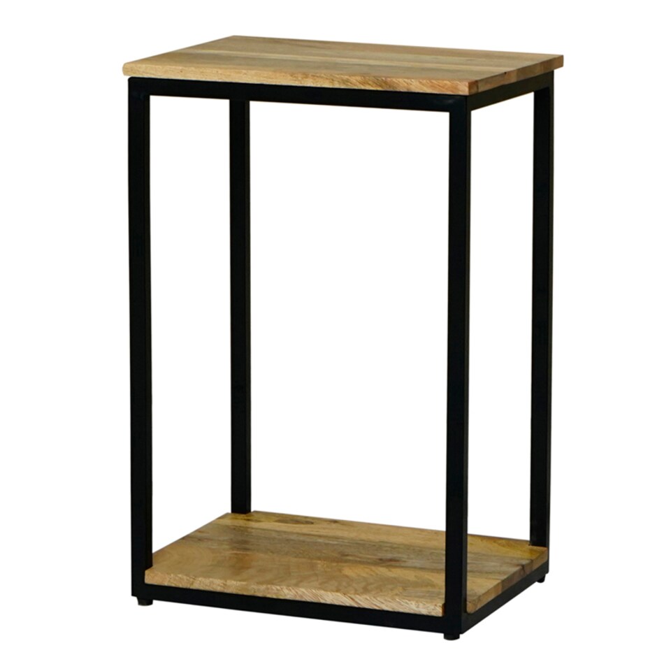 Ravi 4 Side Mini Side Table - Mango Wood/Iron - L31 x W41 x H61 cm ...