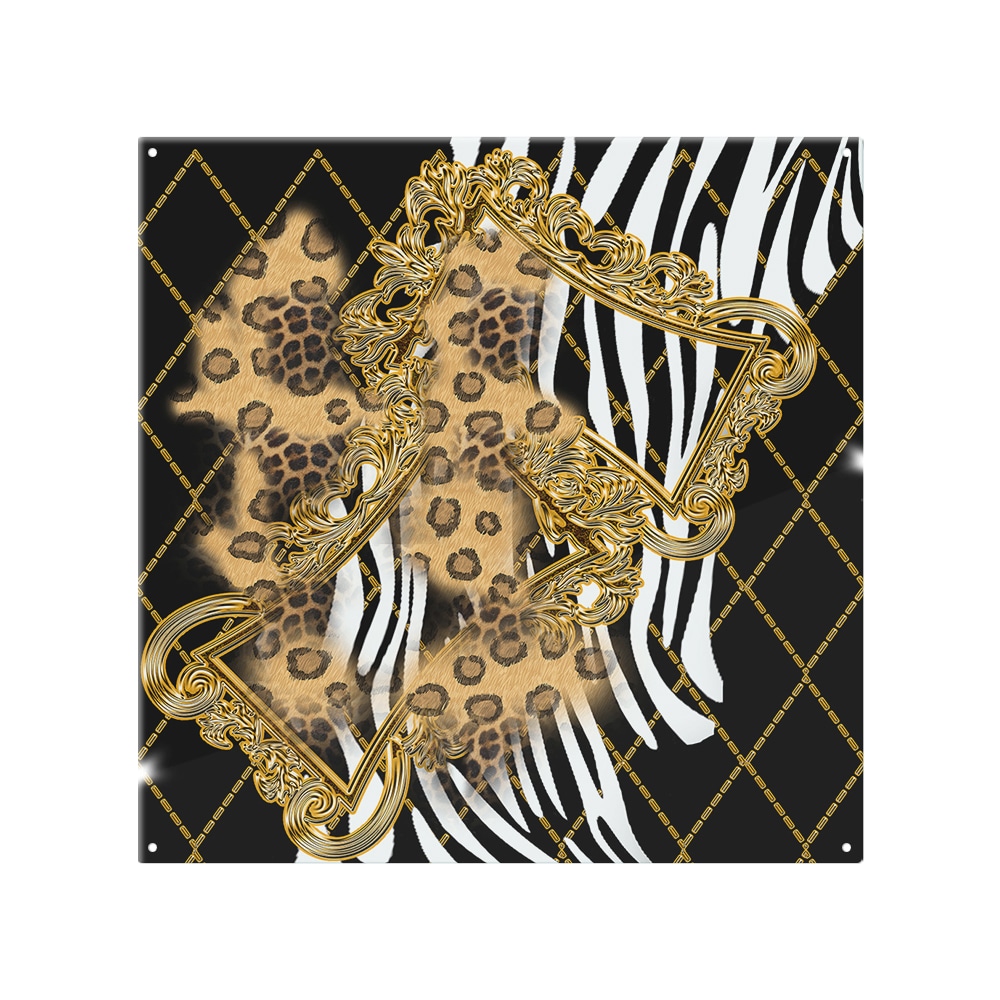 Zebra & Baroque Splash Back | White - Tesco Groceries