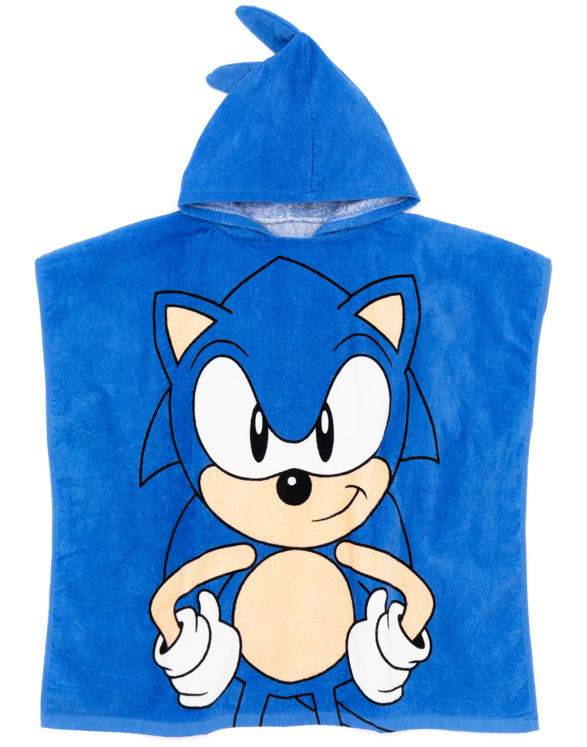 Sonic The Hedgehog Kids Towel Poncho | Blue Gaming Bath Towel with 3D ...
