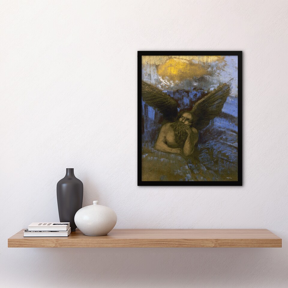Odilon Redon Framed Wall Art Print Old Angel Winged Sphinx Painting ...