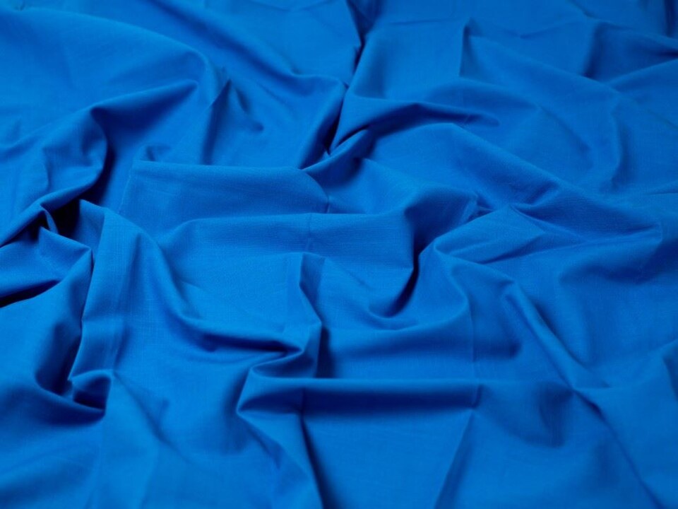 Minerva Core Range Turquoise Linen Look Textured Cotton Fabric for ...