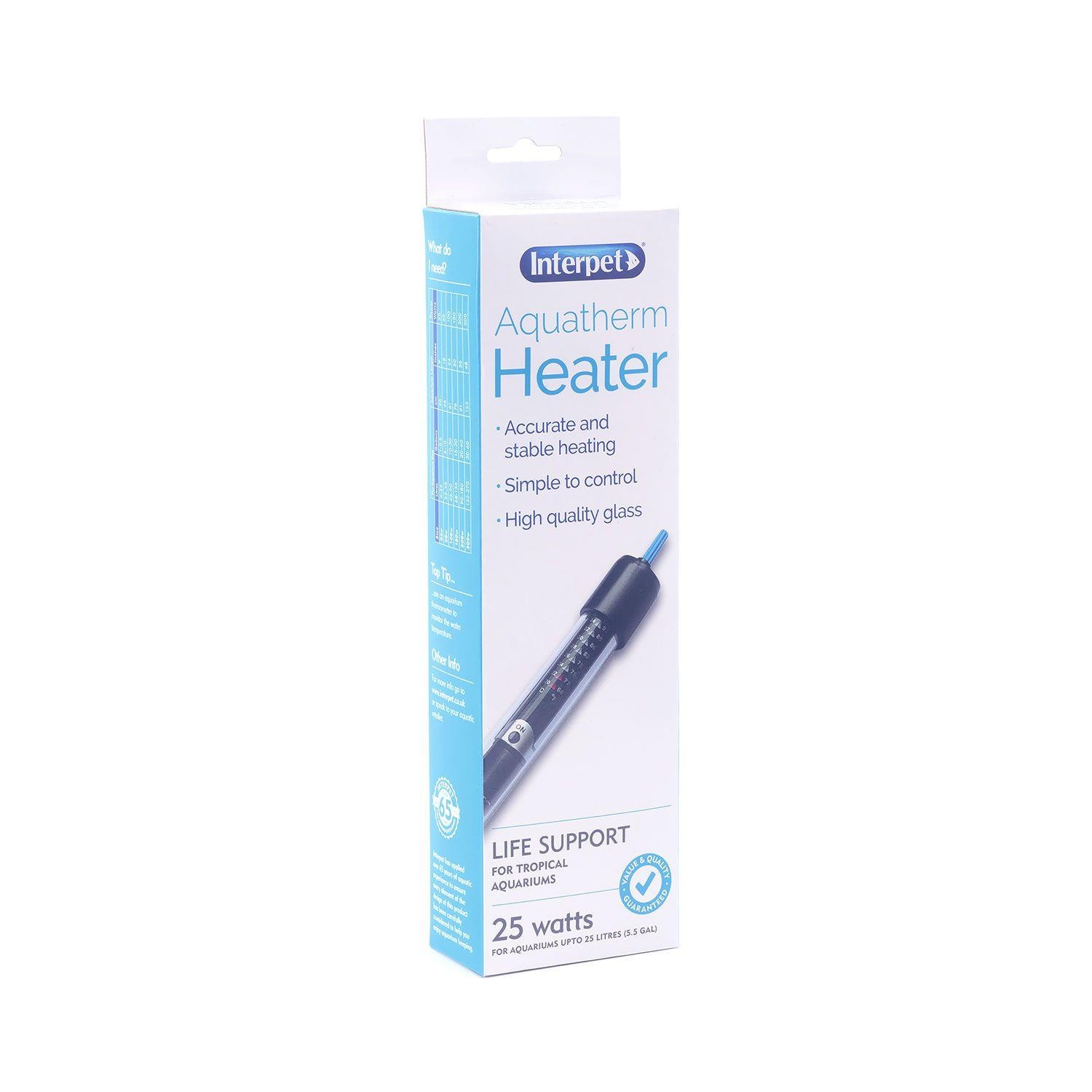Interpet Aquatherm Water Heater for Tropical Aquarium Fish Tank - 25w ...