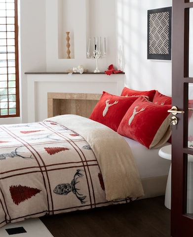 Homes Linen Big Cord Teddy Fleece Blush Pink Duvet Cover Set with ...