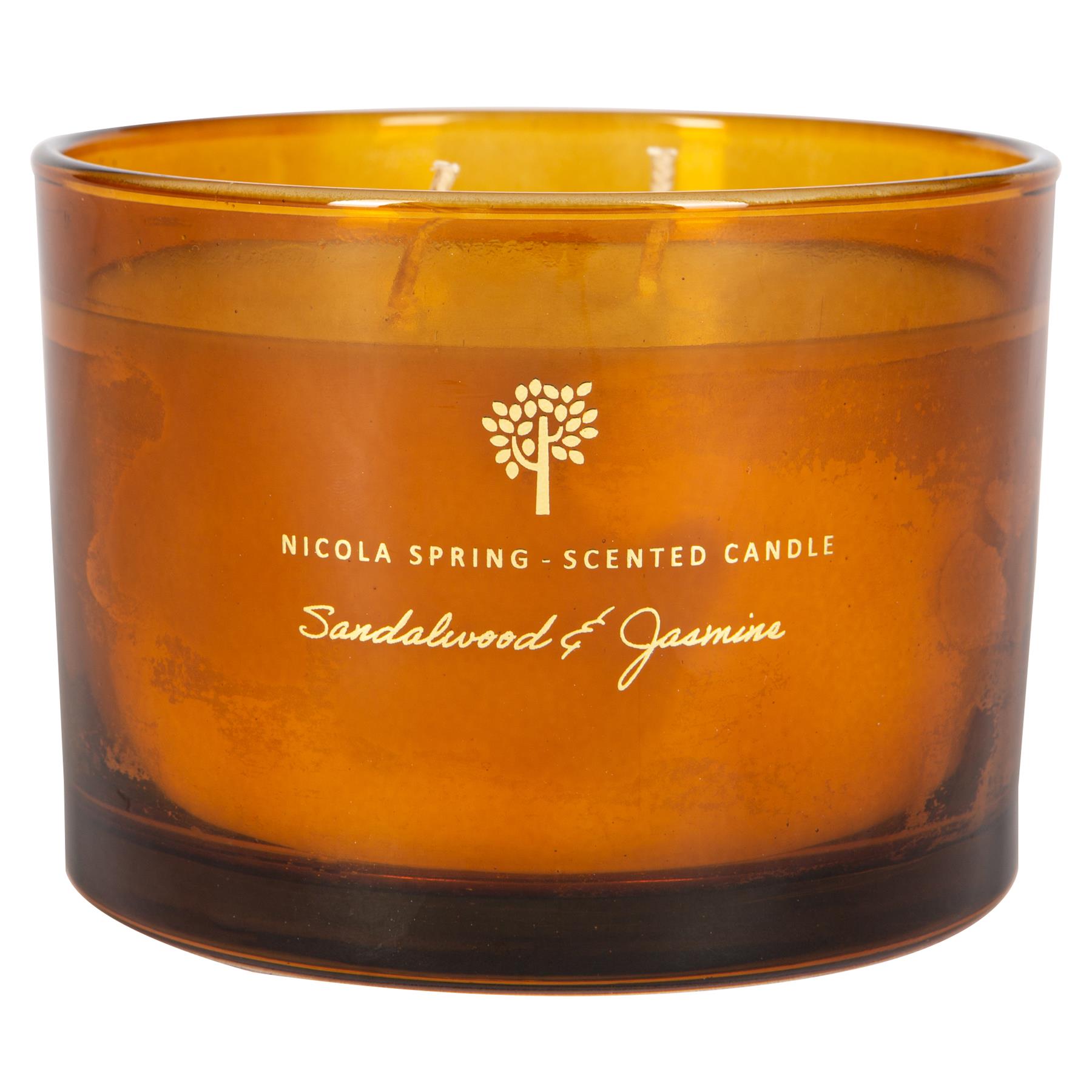 Nicola Spring Soy Wax Scented Candle - 350g - Sandalwood & Jasmine ...