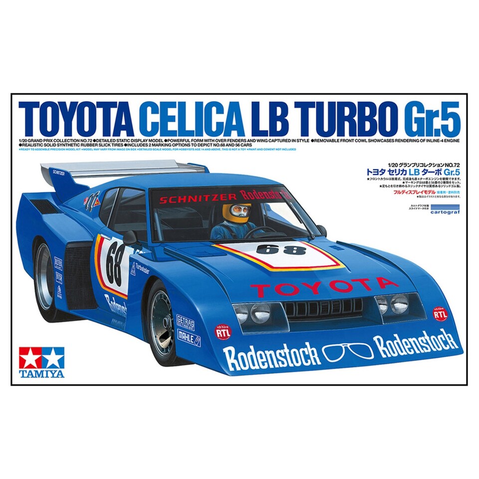 Tamiya Toyota Celica LB Turbo Gr.5 Racing Car Model Kit Scale 1 20 ...