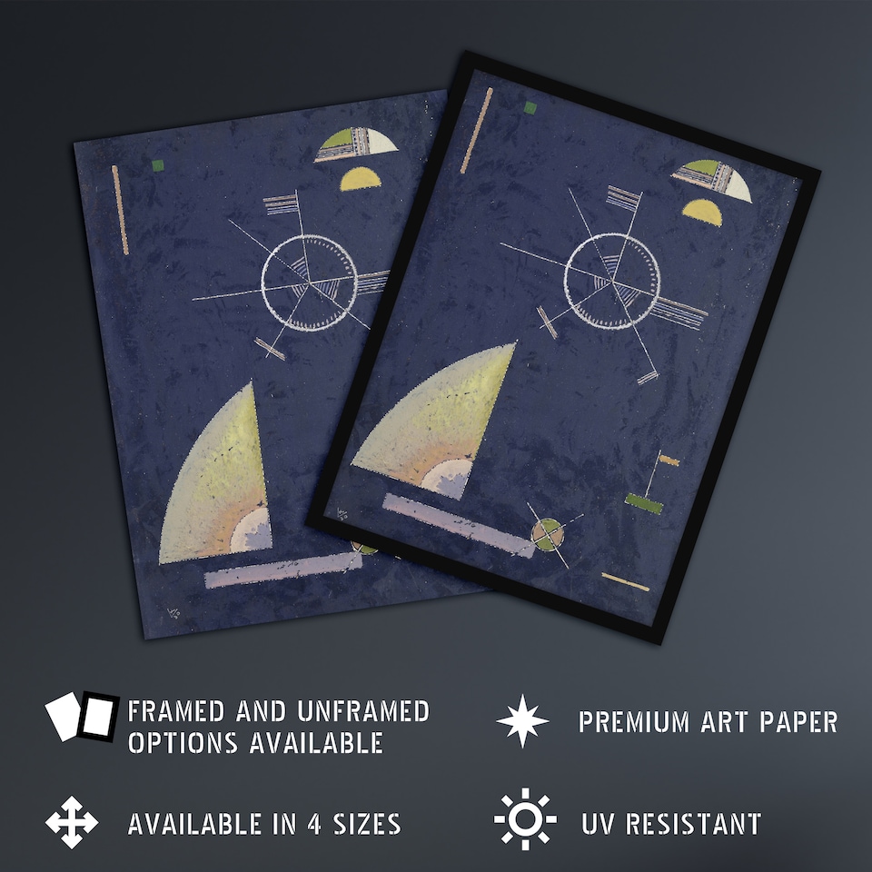 Dull Gray Abstract Painting Kandinsky Framed Wall Art Print 12X16 ...