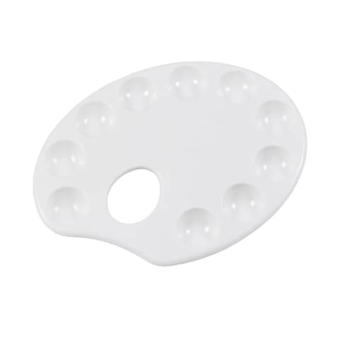 White Plastic Oval Palette - Tesco Groceries