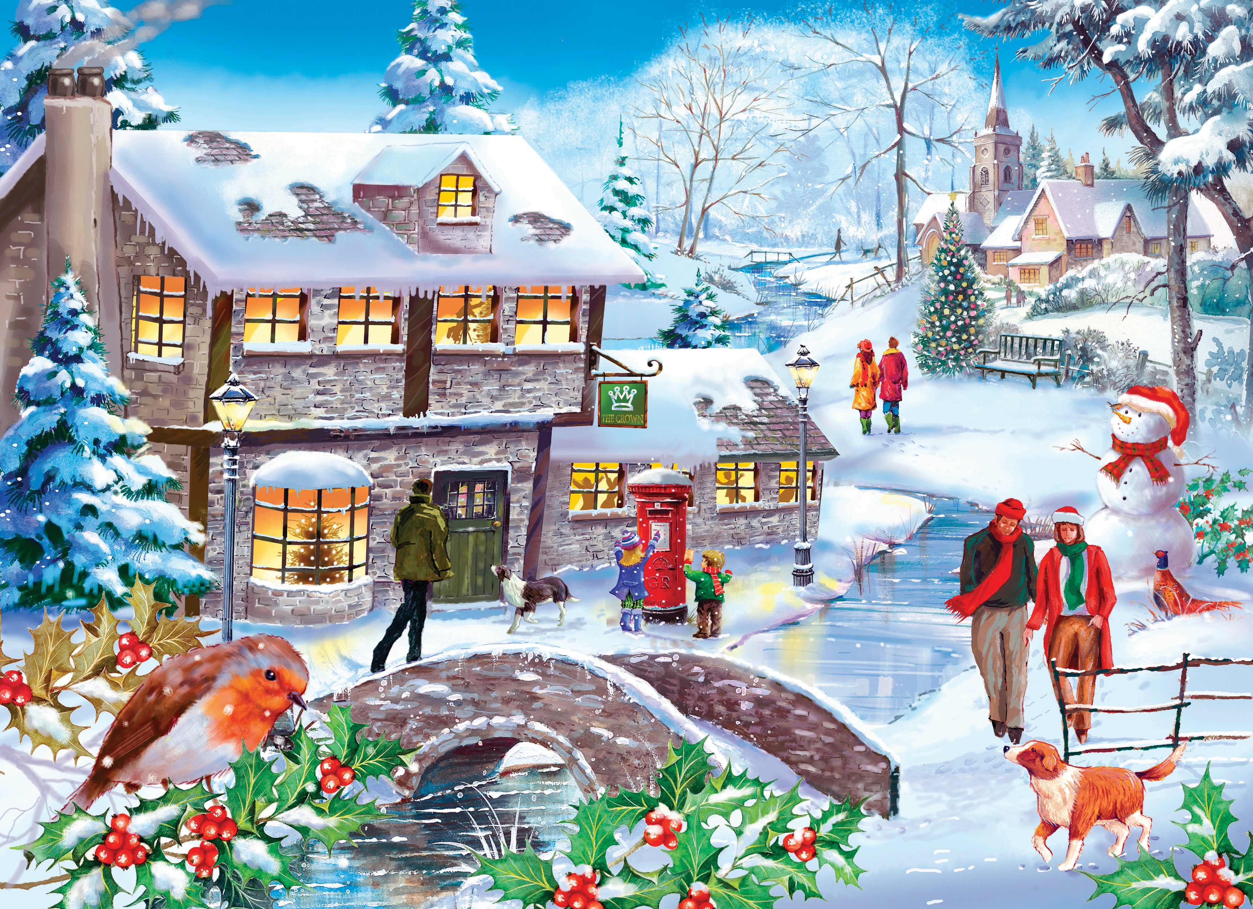 Winter Walk BIG 500 Piece Jigsaw Puzzle - Tesco Groceries
