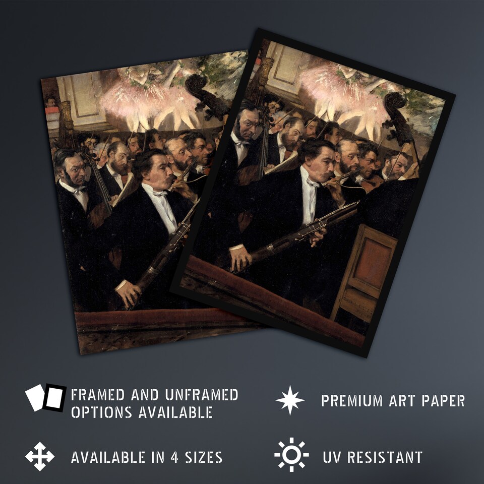 The Orchestra at the Opera Edgar Degas Vintage Huge Wall Art Print ...