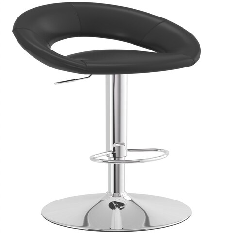 Serene Black Breakfast Bar Stool Height Adjustable Black - Tesco Groceries