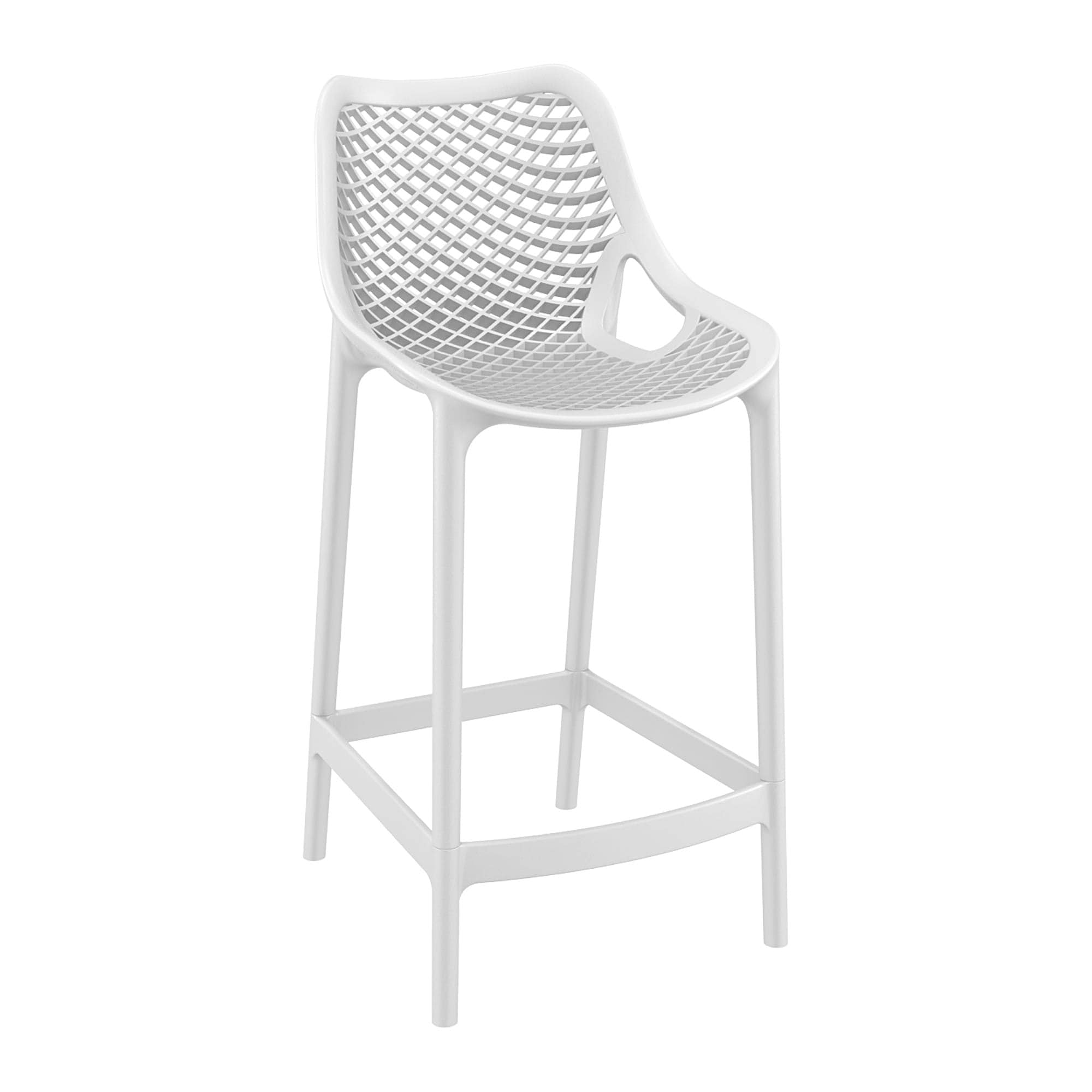 Spyro Mid Height Stool 65 - White | White - Tesco Groceries