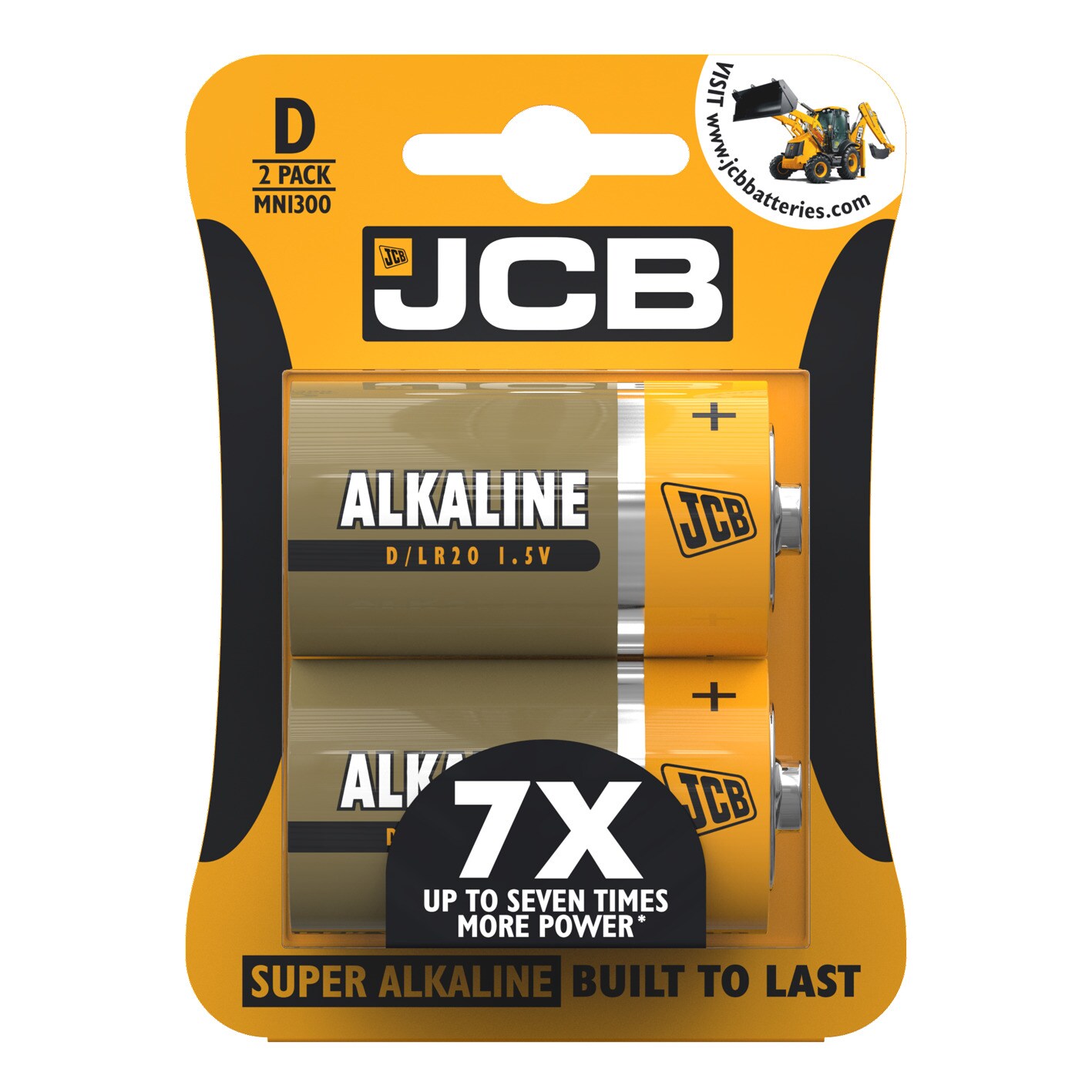 JCB D Super Alkaline Batteries - Pack of 2 | Multi | D | 2 - Tesco ...