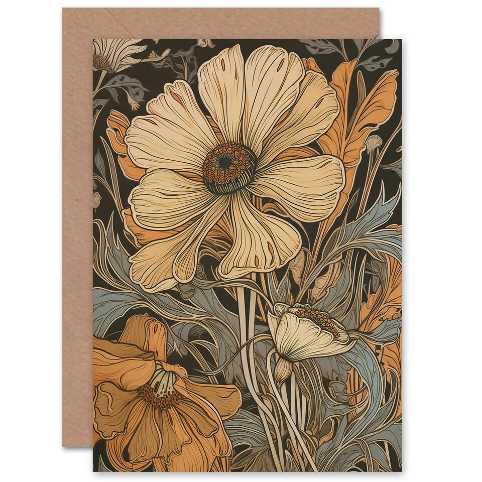 Spring Wildflowers Pastel Earthy Wife Birthday Card - Tesco Groceries