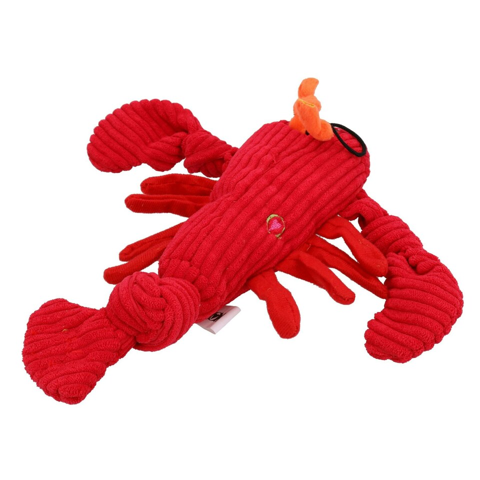 Small Lobster Knottie Plush Durable Multi Squeaky Dog Puppy Toy ...