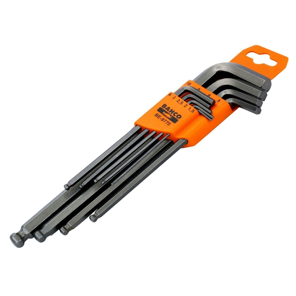 Bahco Be-9770 Metric Long Ball End Hex L-key Set, 9 Piece - Multi ...