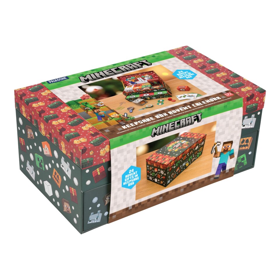 Minecraft Keepsake Christmas Box, 24 Day Countdown with Gifts ...
