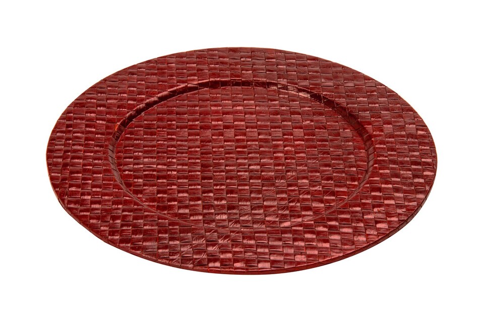 Pandanus Red Charger Plate - Tesco Groceries