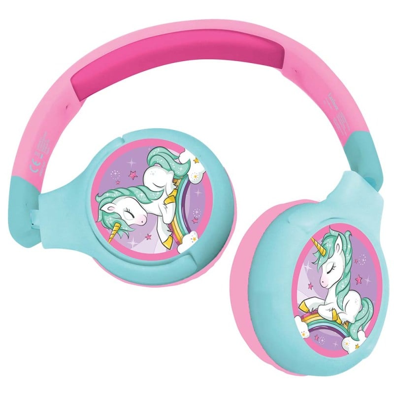 Lexibook HPBT010UNI Unicorn Bluetooth & Wired Foldable Headphones ...