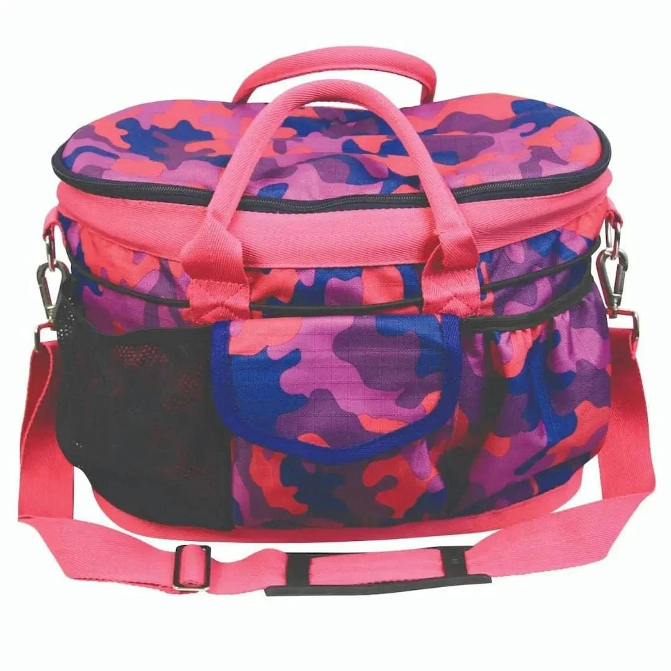 Hy DynaForce Camouflage Horse Grooming Bag - Raspberry/Navy - One Size ...