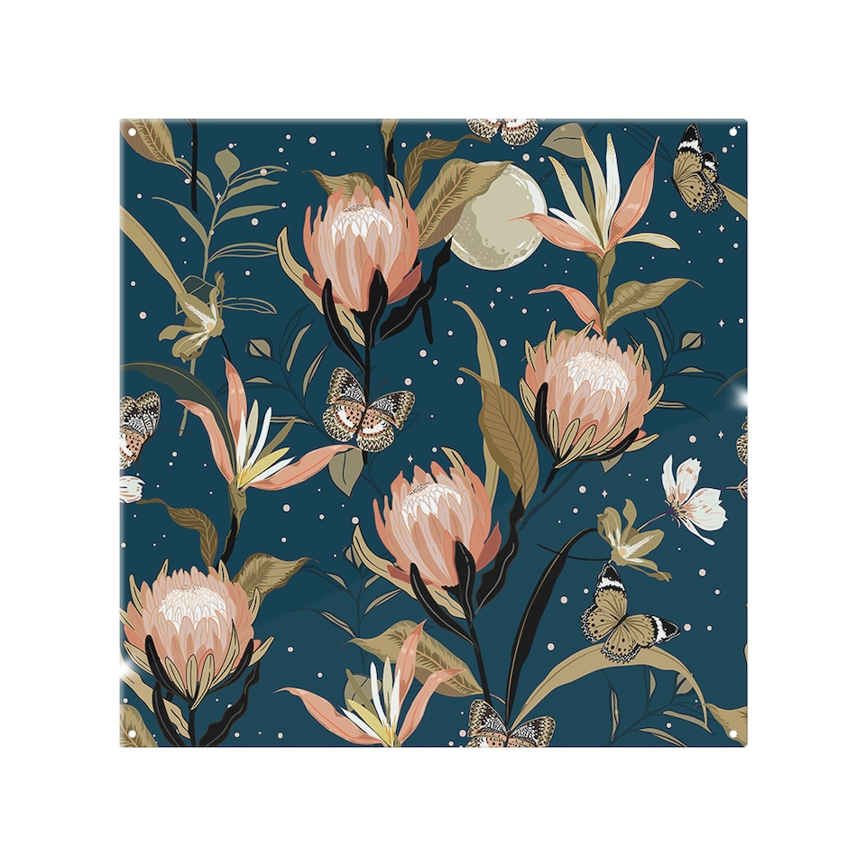 The Moon Butterflies & Flowers Splash Back | White - Tesco Groceries