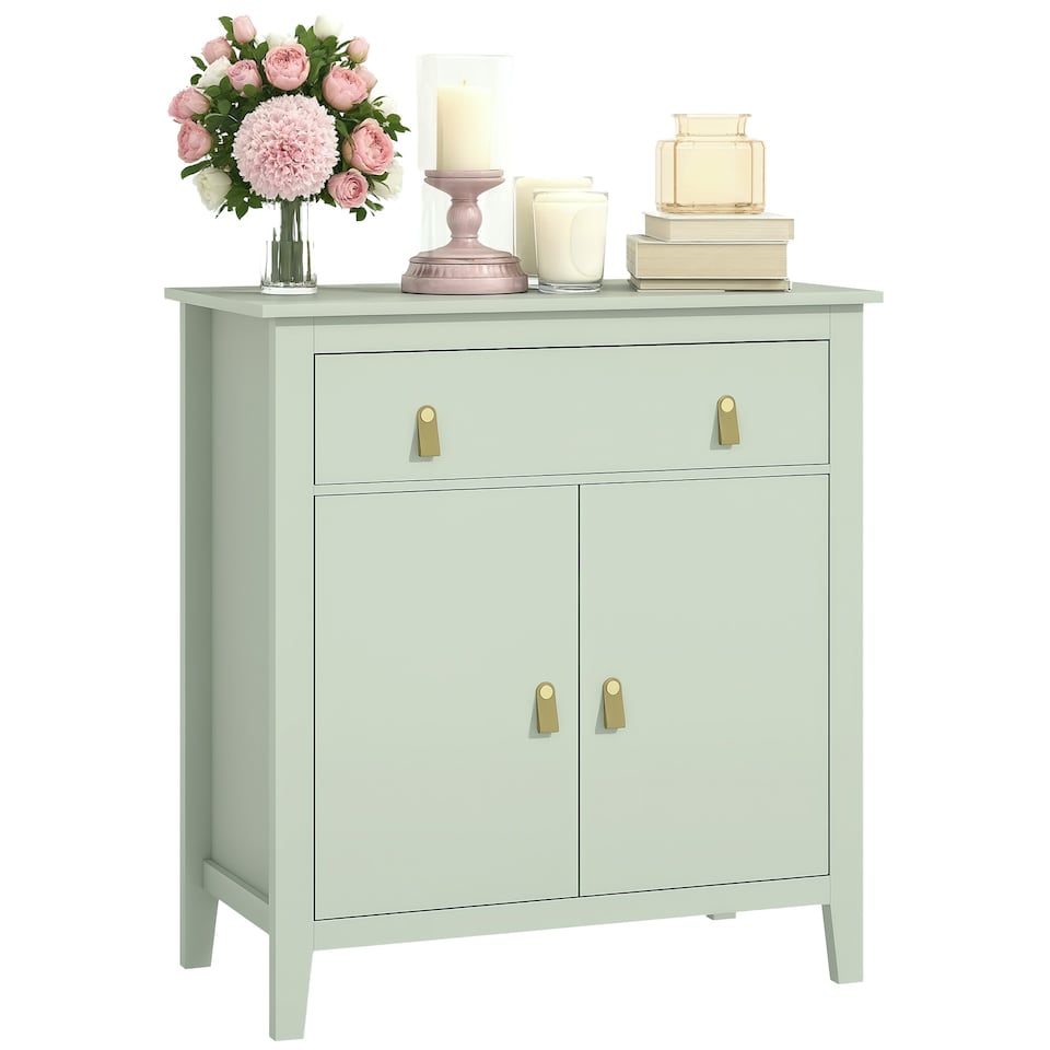 HOMCOM Sideboard, Modern Storage Cabinet with Drawer, Adjustable Shelf ...