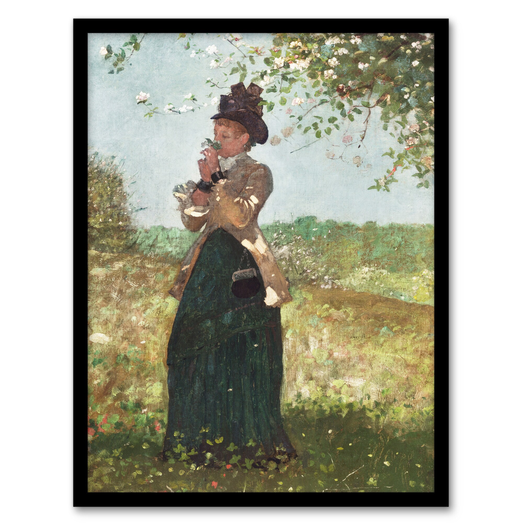 Winslow Homer The Yellow Jacket Portrait Painting Framed Wall Art Print ...