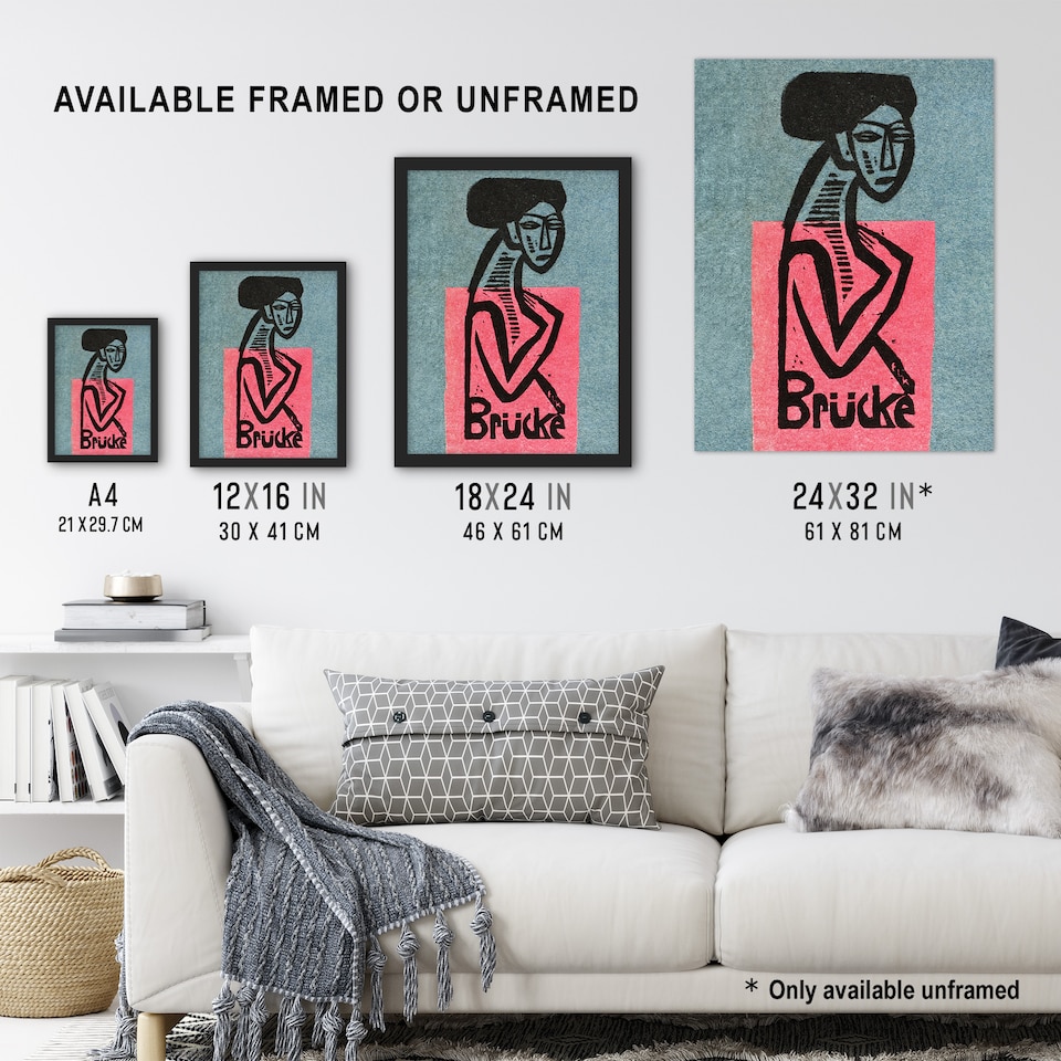 Die Brucke Artist Group Exhibition Kirchner Framed Wall Art Print 12X16 ...