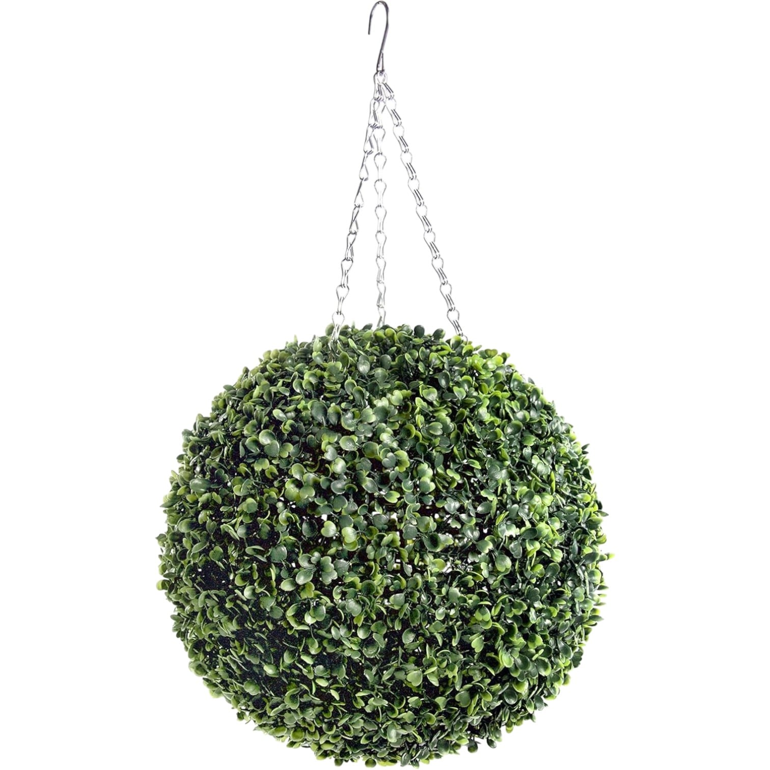 Best Artificial 28cm Green Boxwood Buxus Grass Hanging Basket Topiary ...