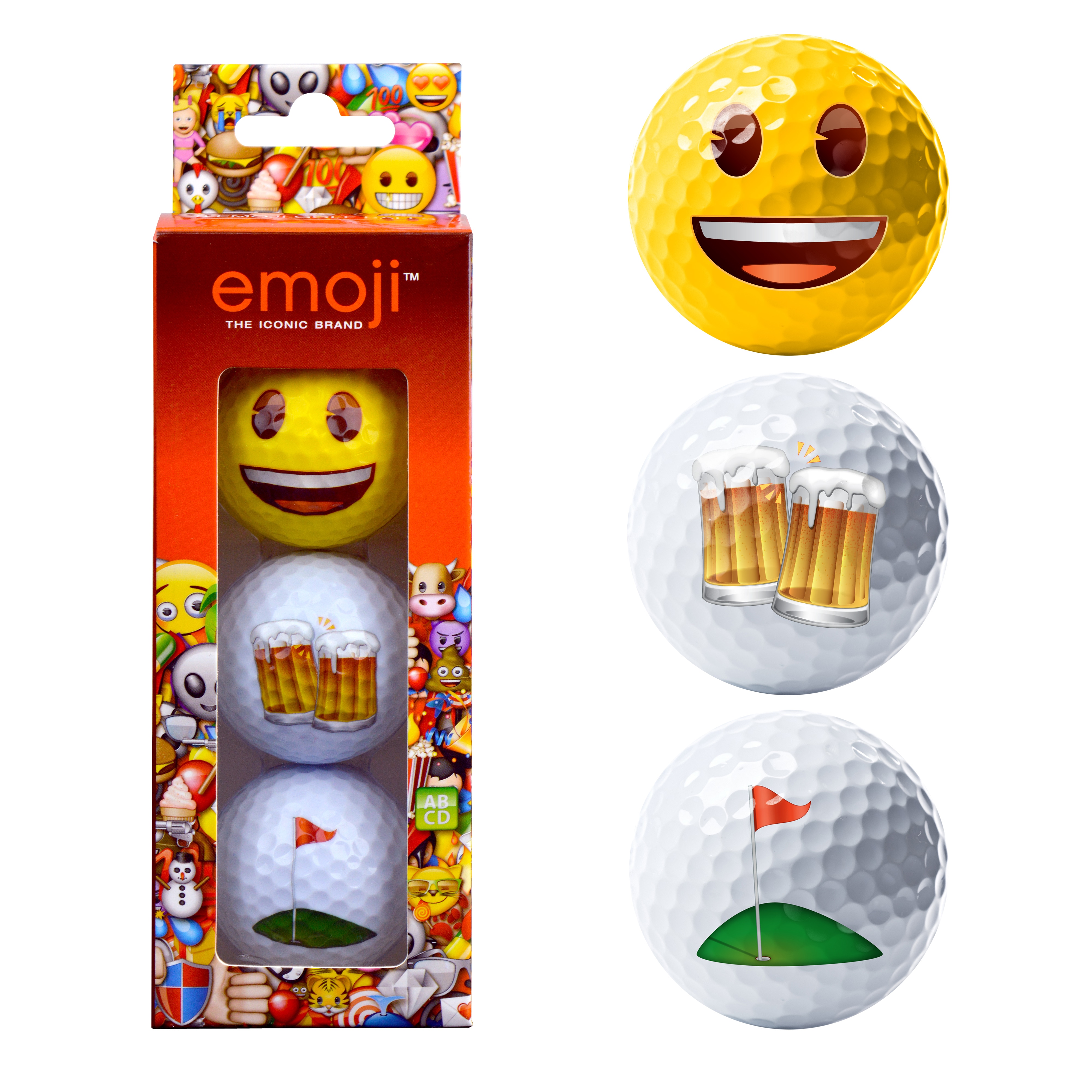 Emoji Golf Balls - 3 Pack - Tesco Groceries