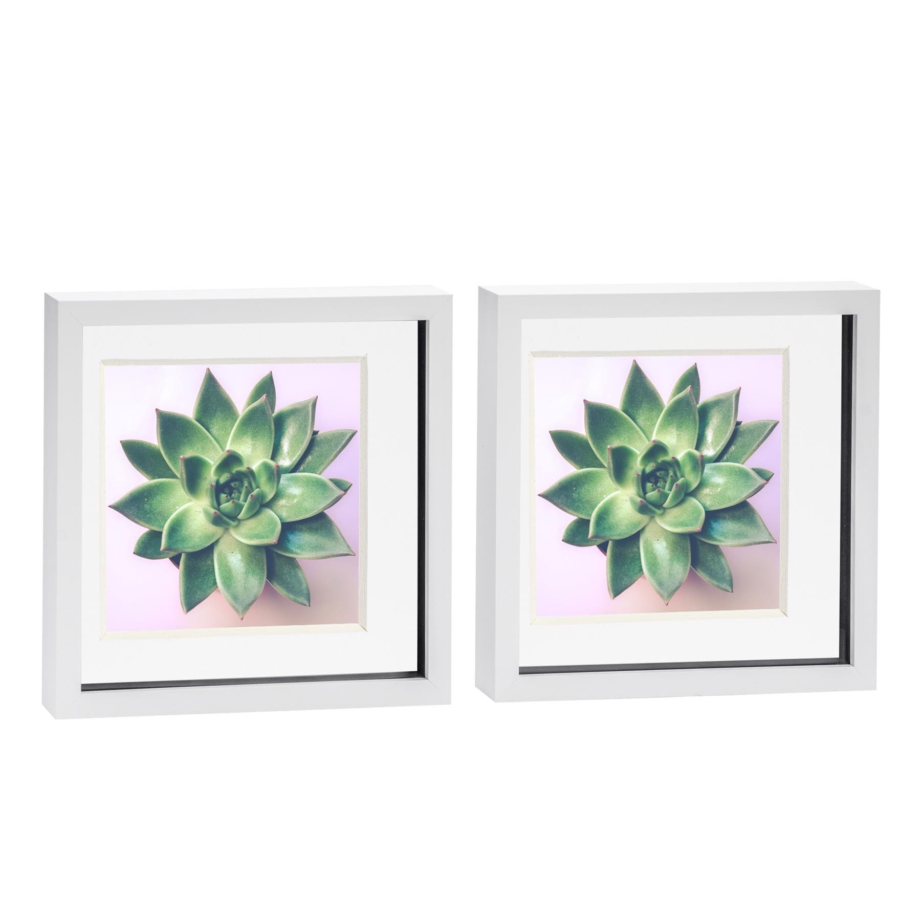 Nicola Spring 10 x 10" Photo Frames - White/White Mount - 3D Picture ...