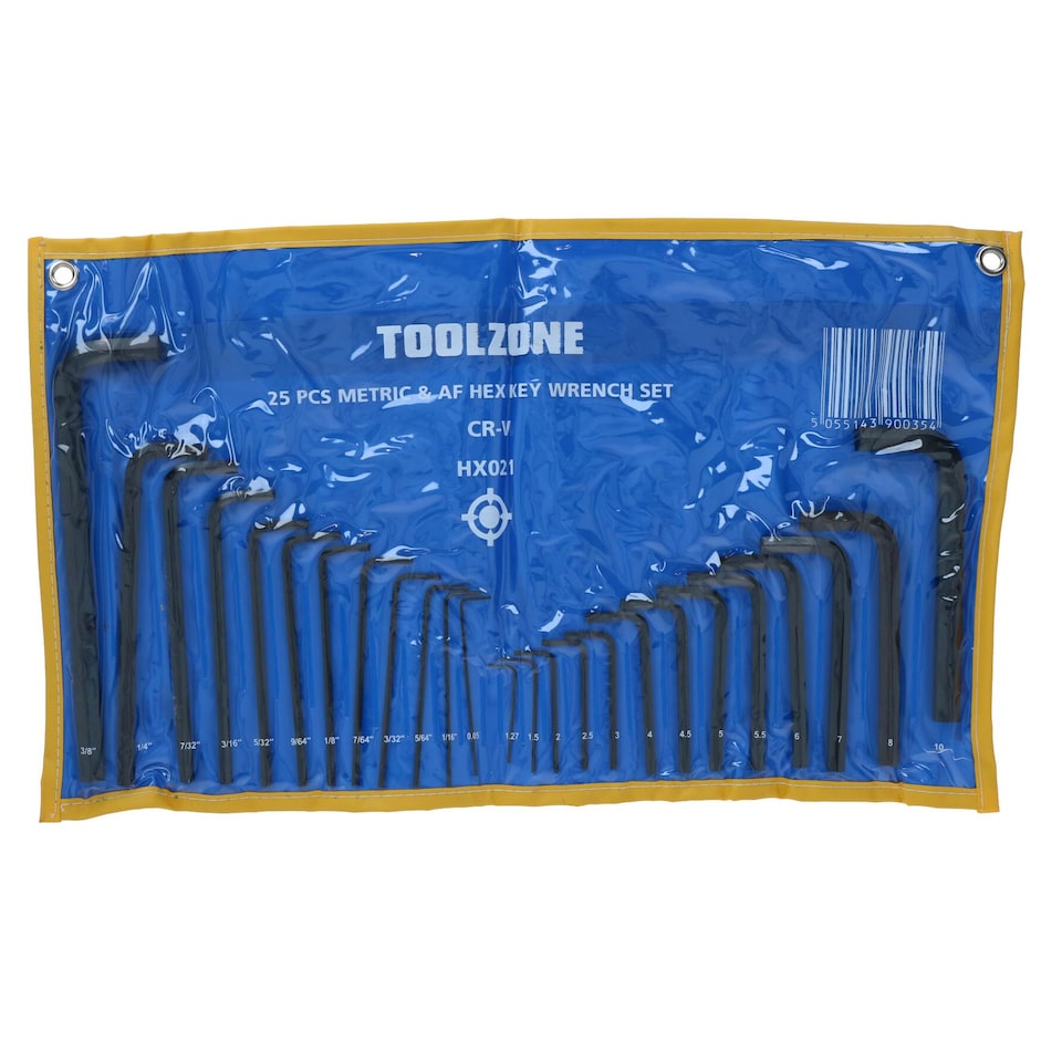 25pc Metric and AF Allen Alan Allan Hexagon Hex Key Set TE054 - Tesco ...