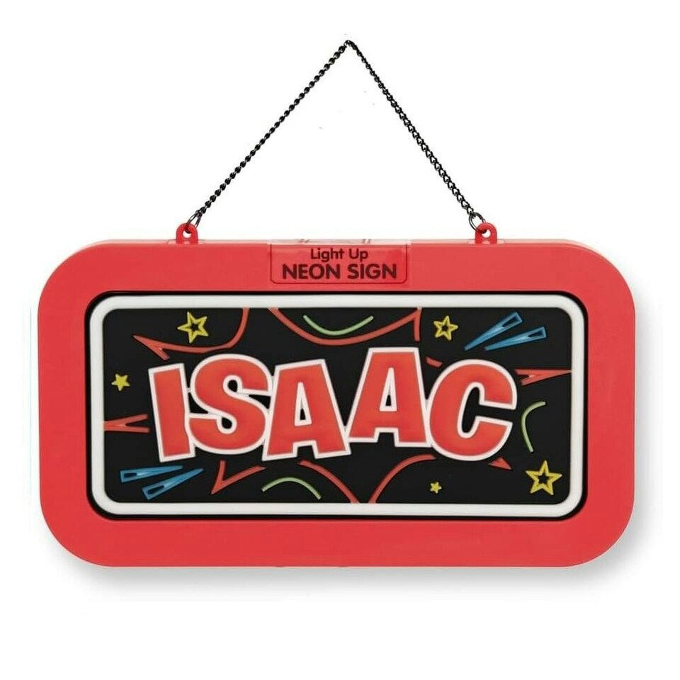 History & Heraldry Light Up Neon Name Sign - Isaac - Tesco Groceries