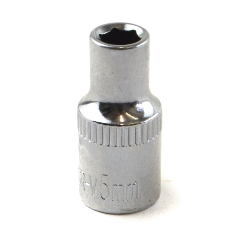 5mm 1/4" Drive Shallow Metric Socket Single Hex / 6 sided Bergen ...