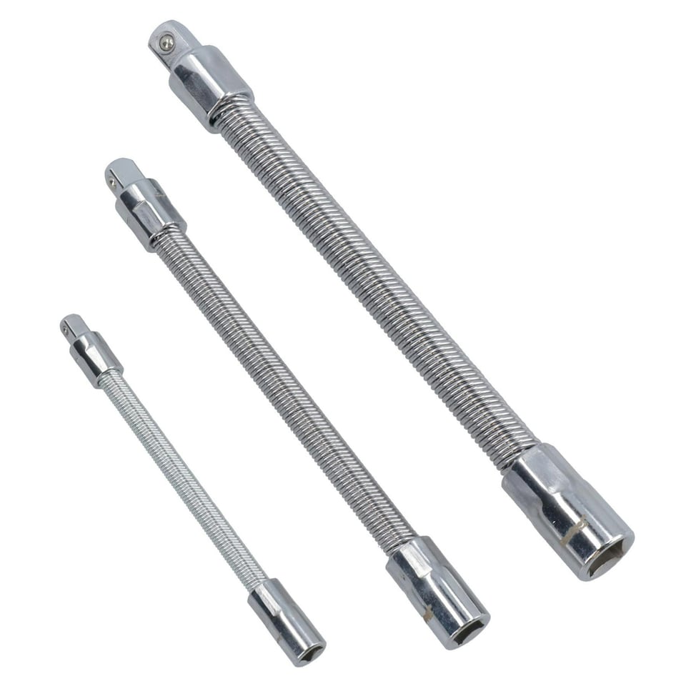 Flexible Flexi Extension Bar Adapter Set For Sockets Mixed Drive 1/4 ...