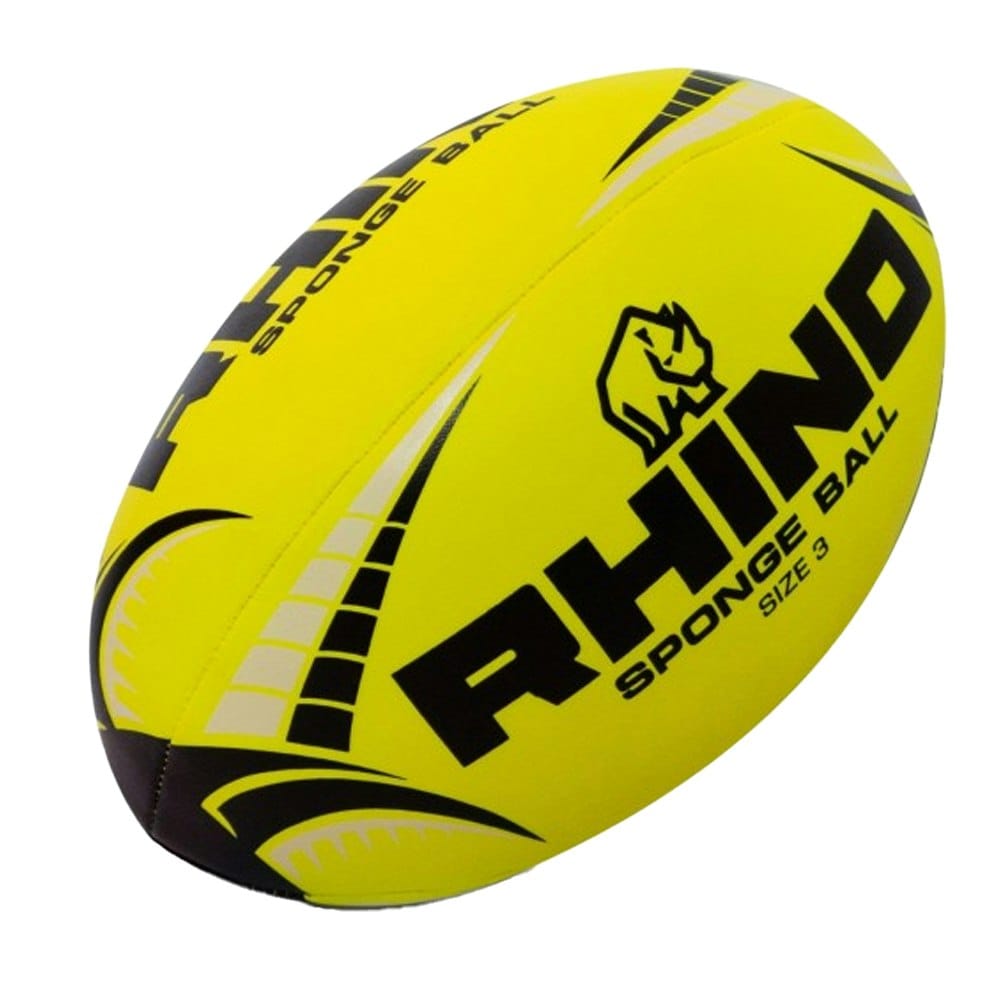 Rhino Sponge Rugby Ball - Yellow - 3 - Tesco Groceries