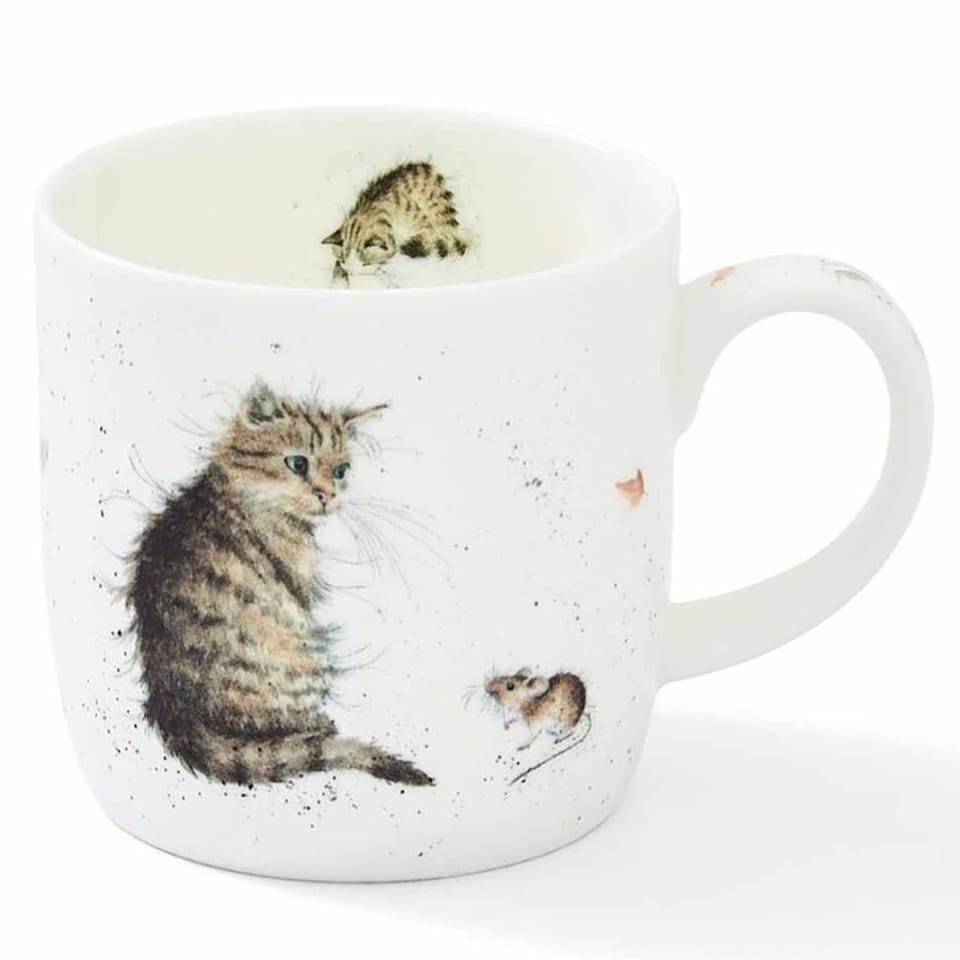 Wrendale Designs Cat And Mouse Fine Bone China Mug - Tesco Groceries