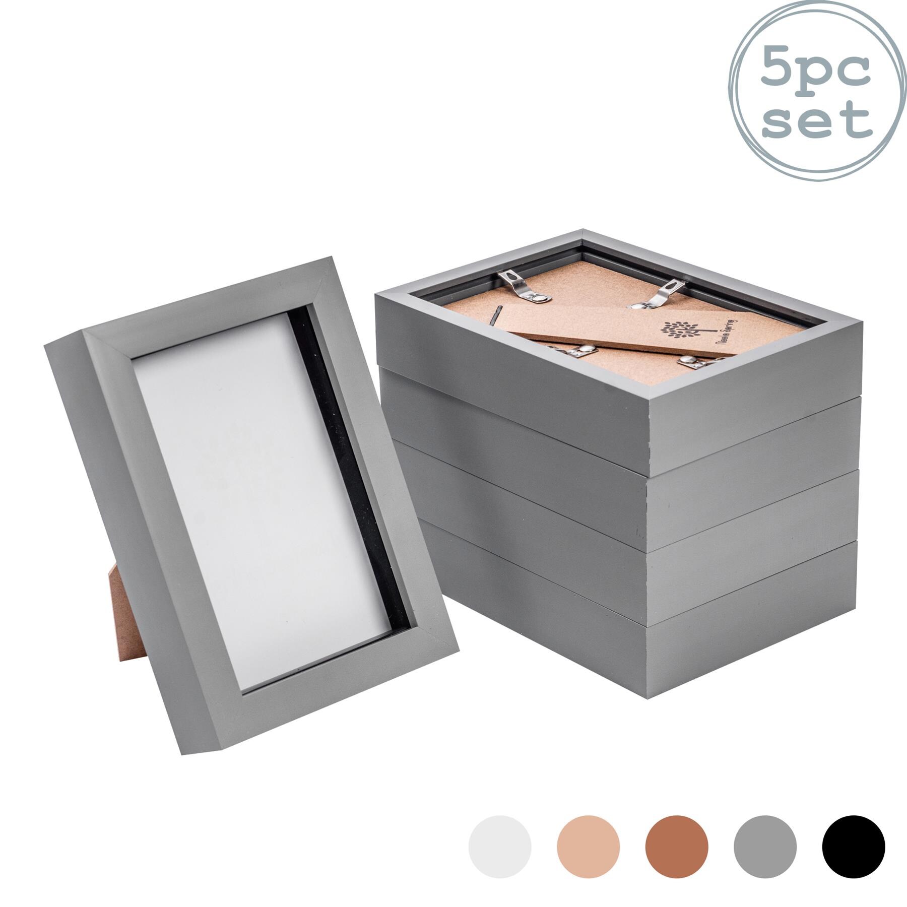 Nicola Spring 4 x 6" Photo Frames - Grey - 3D Photo Frame Picture Frame ...