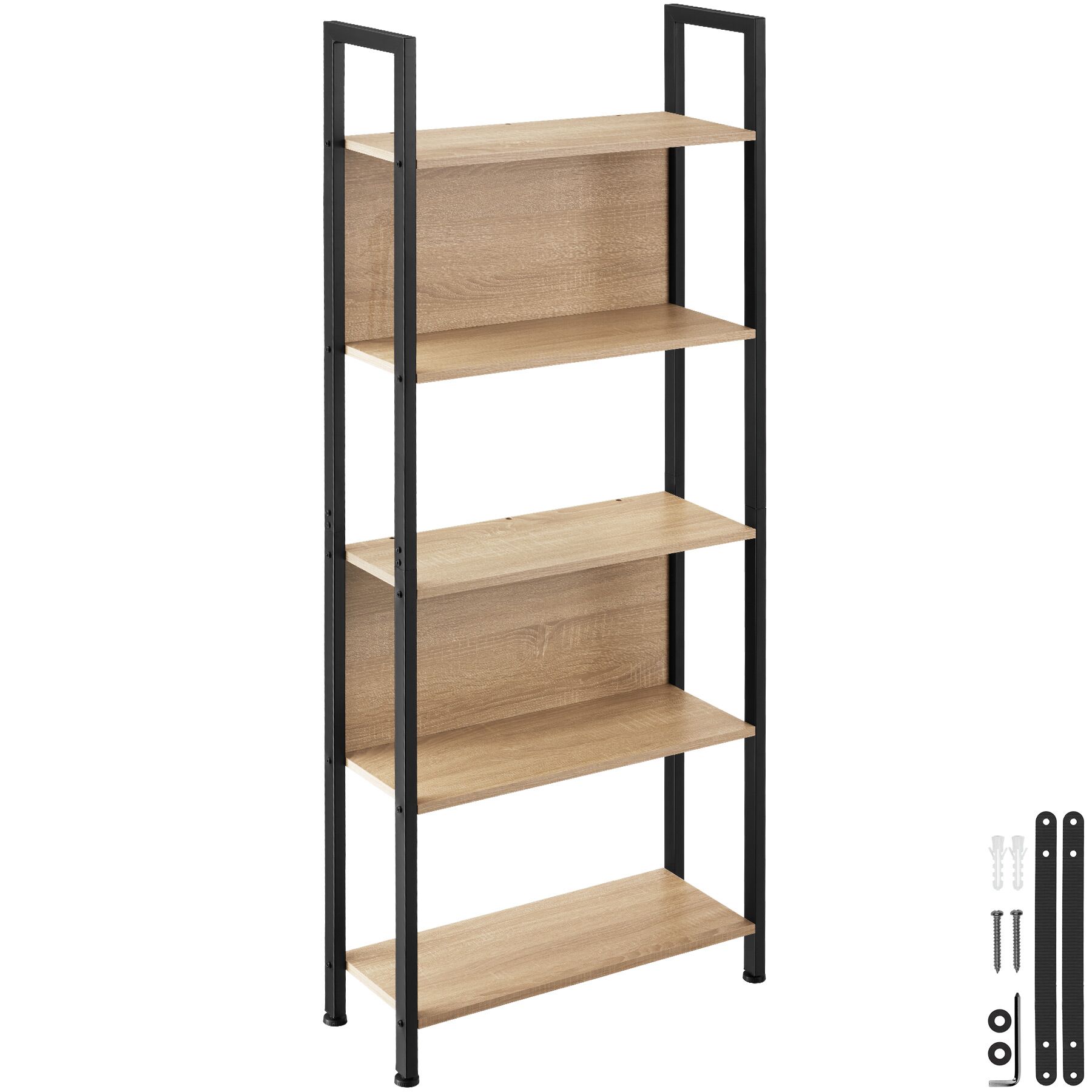 Free-standing presentation shelf Westport with 5 shelves | Brown ...
