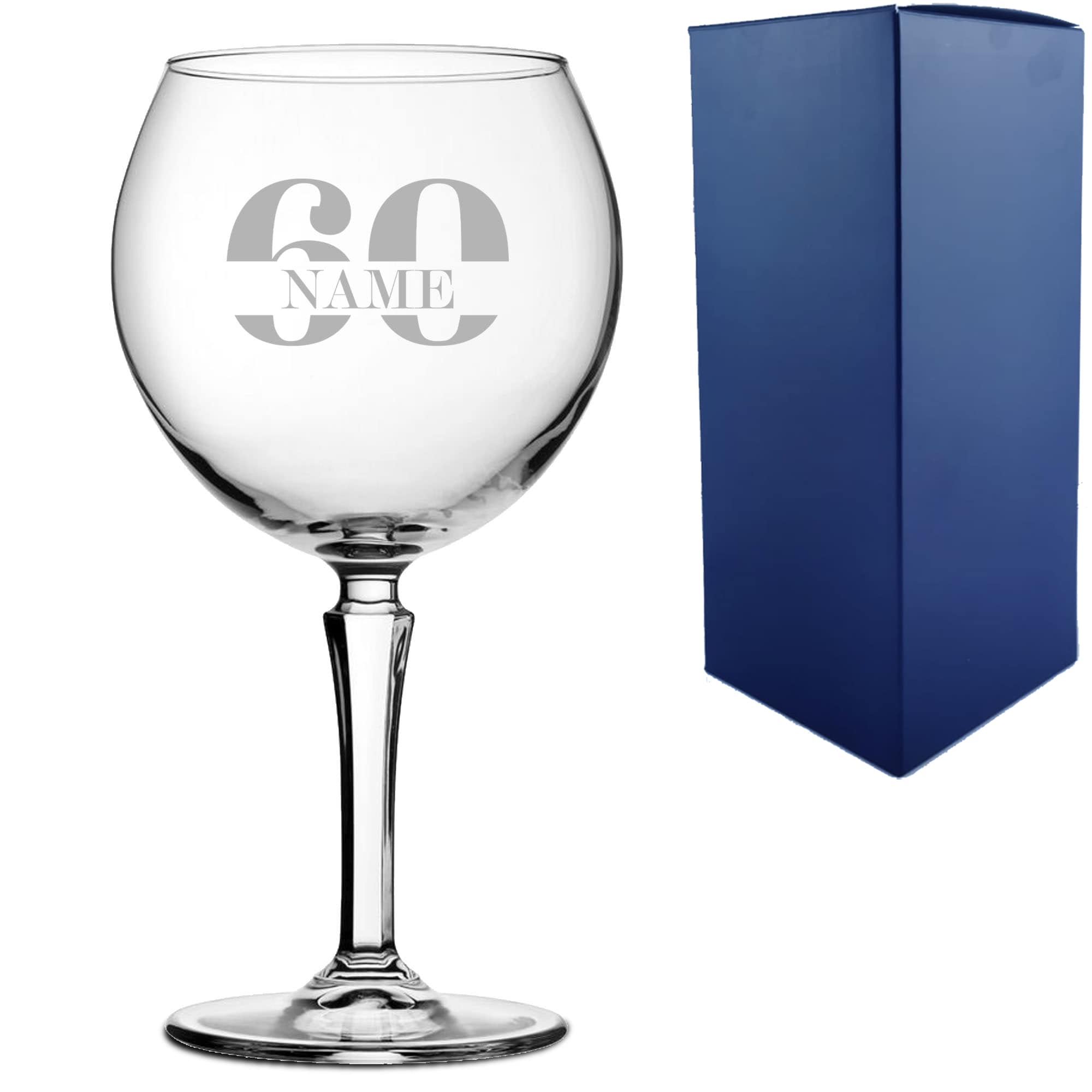 Personalised Engraved Hudson Gin Balloon Cocktail Glass Name 60 Design ...