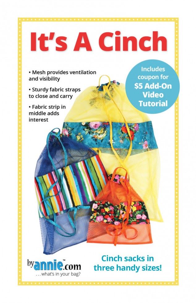 By Annie Its A Cinch Paper Sewing Pattern – Bag, Intermediate - Tesco ...