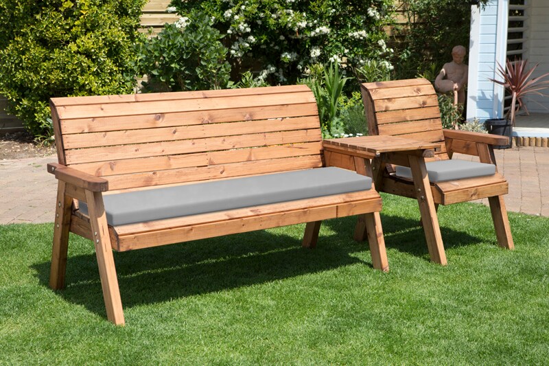 Four Seater Companion Set Straight with Cushions - W260 x D74 x H98 ...