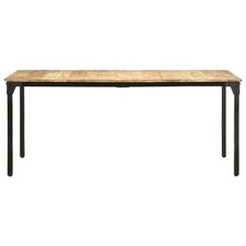 Dining Table 180x90x76 cm Rough Mango Wood - Tesco Groceries