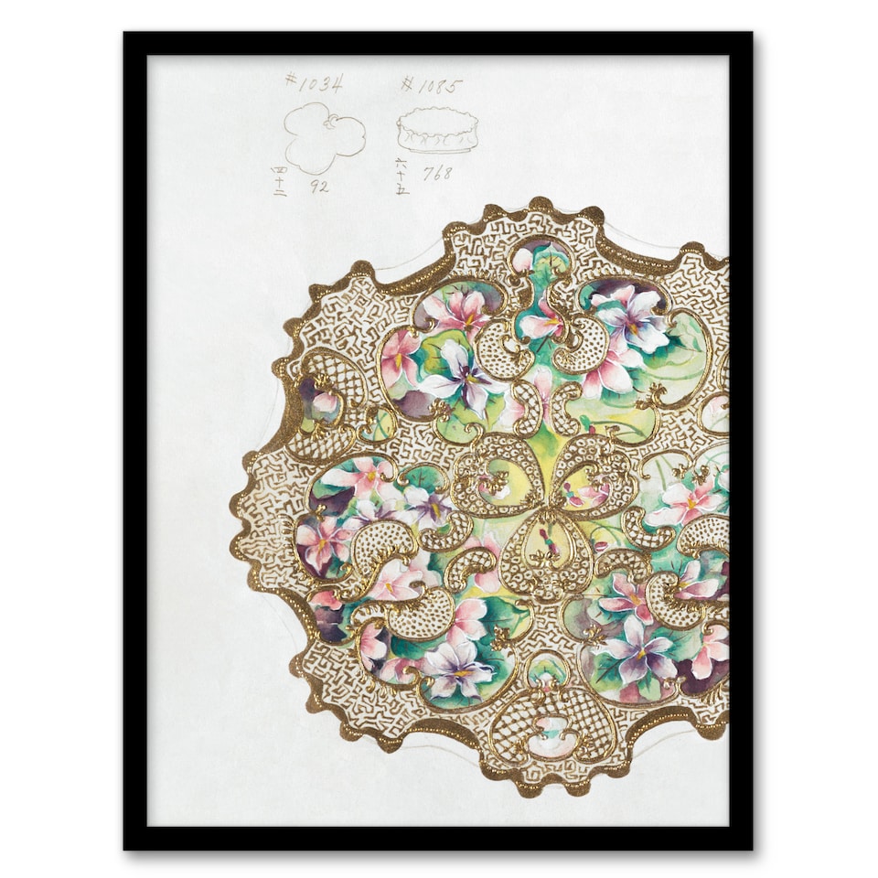 Noritake Factory Framed Wall Art Print Vintage Design For Plate Bowl ...