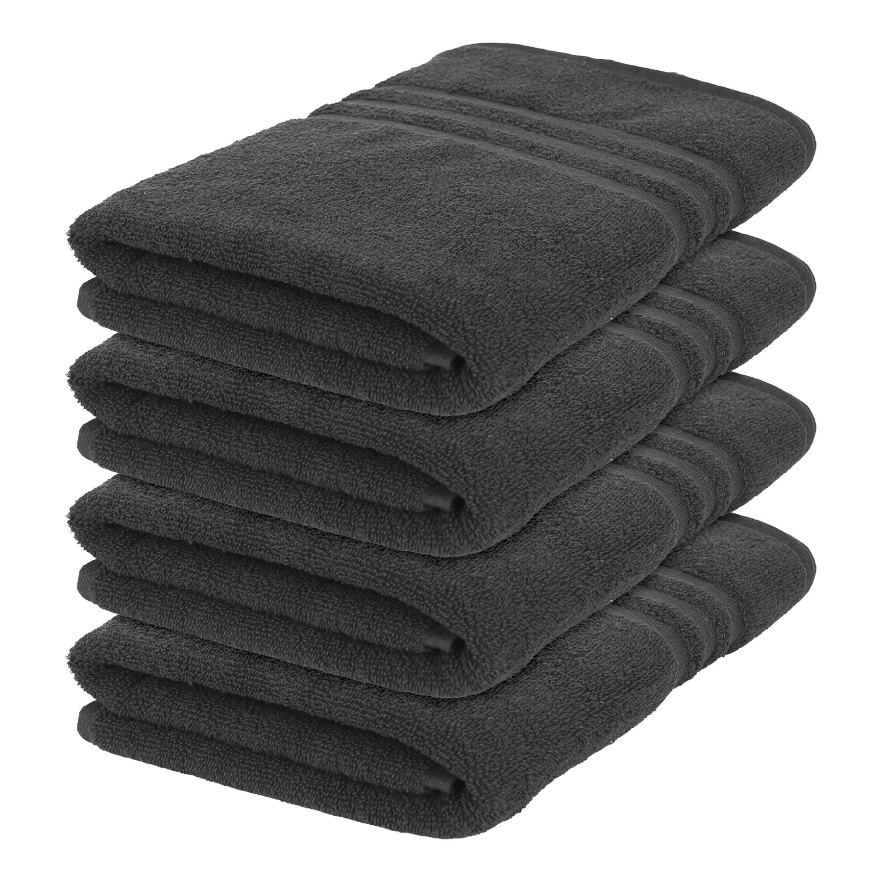 Nicola Spring Cotton Bath Towels - 135cm x 70cm - Charcoal - Pack of 4 ...